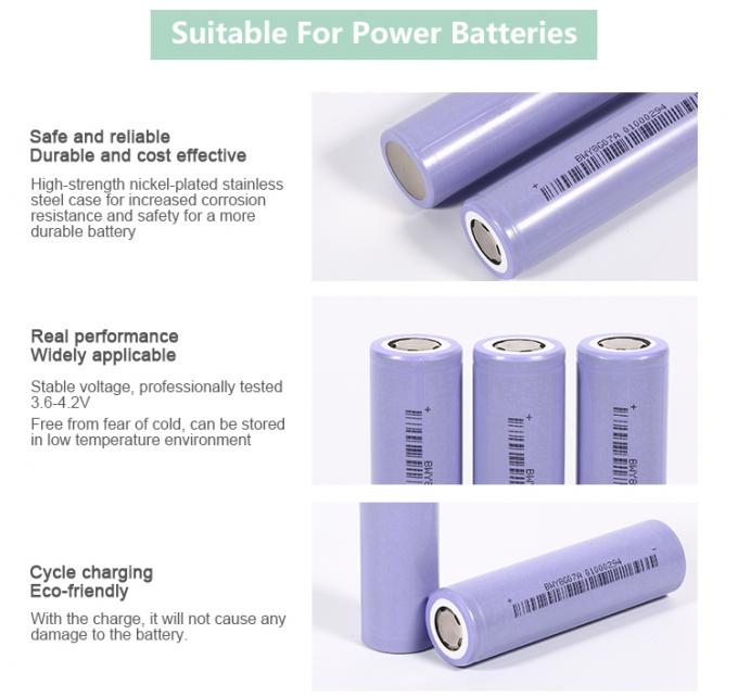 21700 5000mAh 2C Rechargeable Li Ion Battery Cell High Capacity 3.6V ...